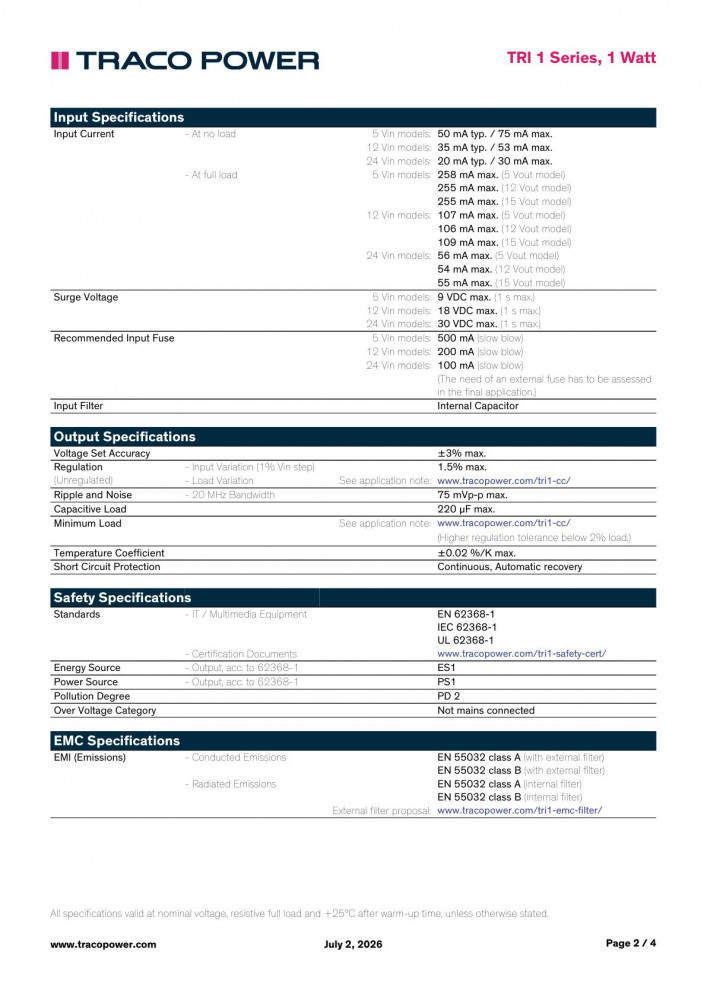 TRI 1 series document page 2