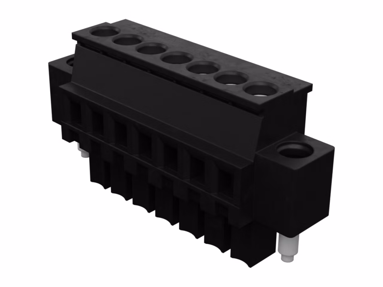 3.81mm Pitch Eurostyle Vertical Plug, with Retention Screws and Reverse Imprinting, Rear Wire Entry, Gold (Au) Plated, Black, 7 Circuits for sale