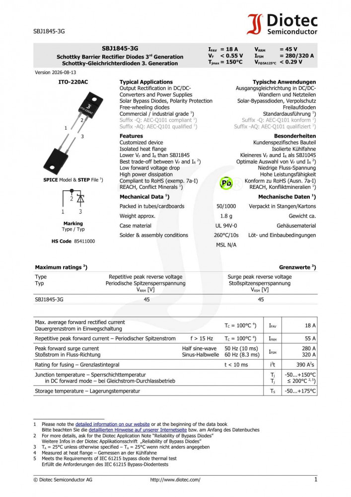 SBJ1845-3G datasheet page 1