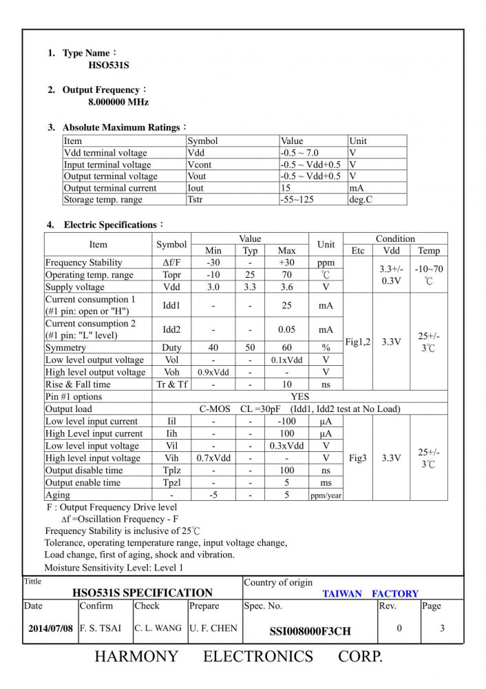 SSI008000F3CH specification page 3
