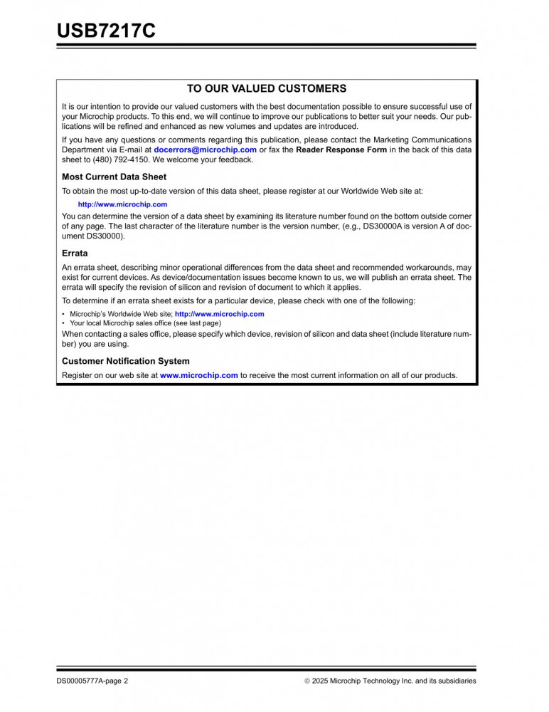 USB7217C datasheet preview, page 2