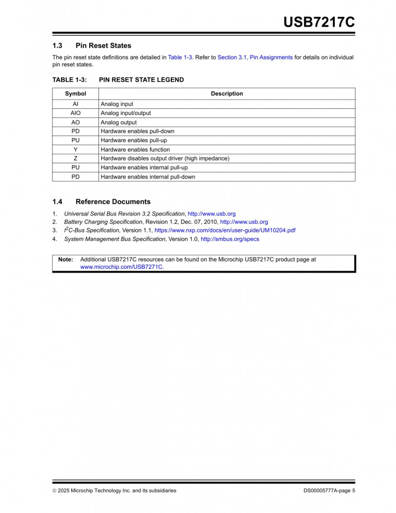 USB7217C datasheet preview, page 5