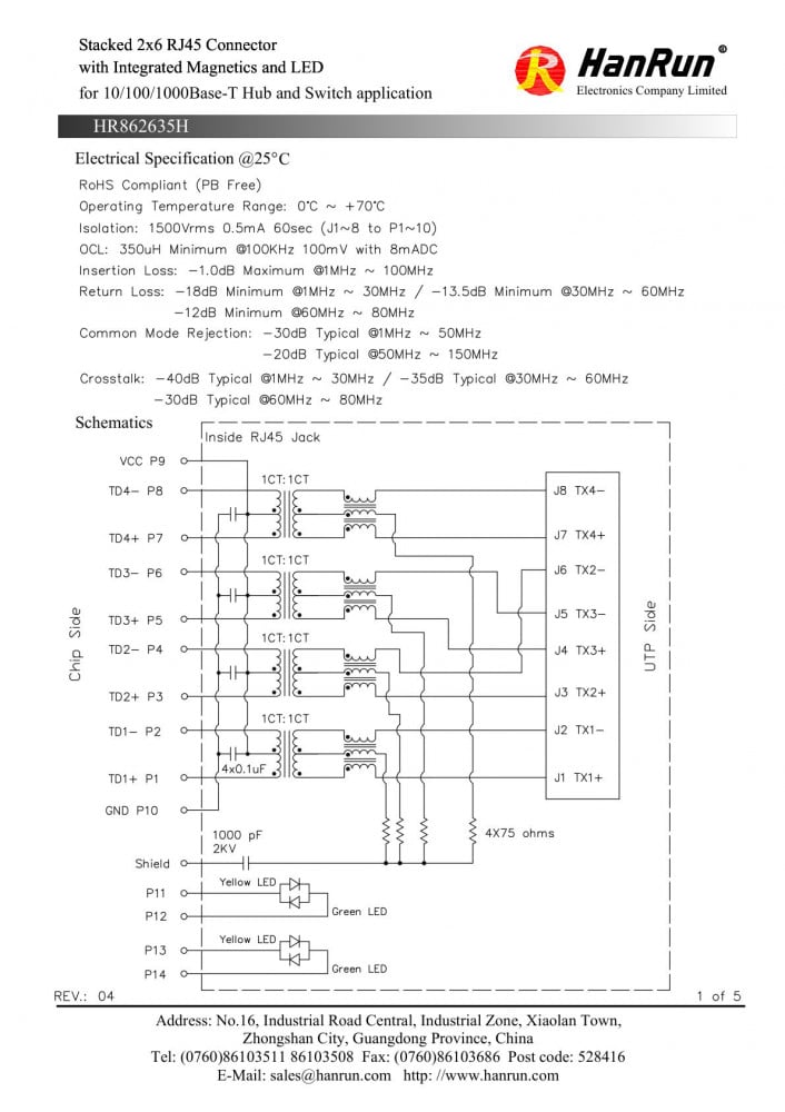 HR862635H datasheet page 1
