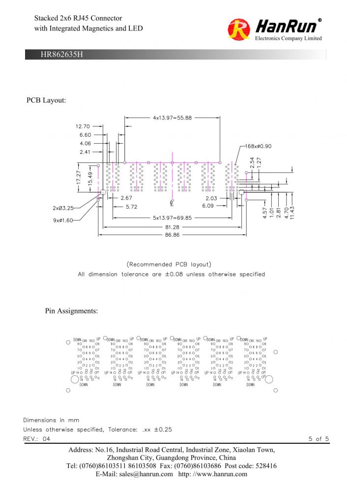 HR862635H datasheet page 5