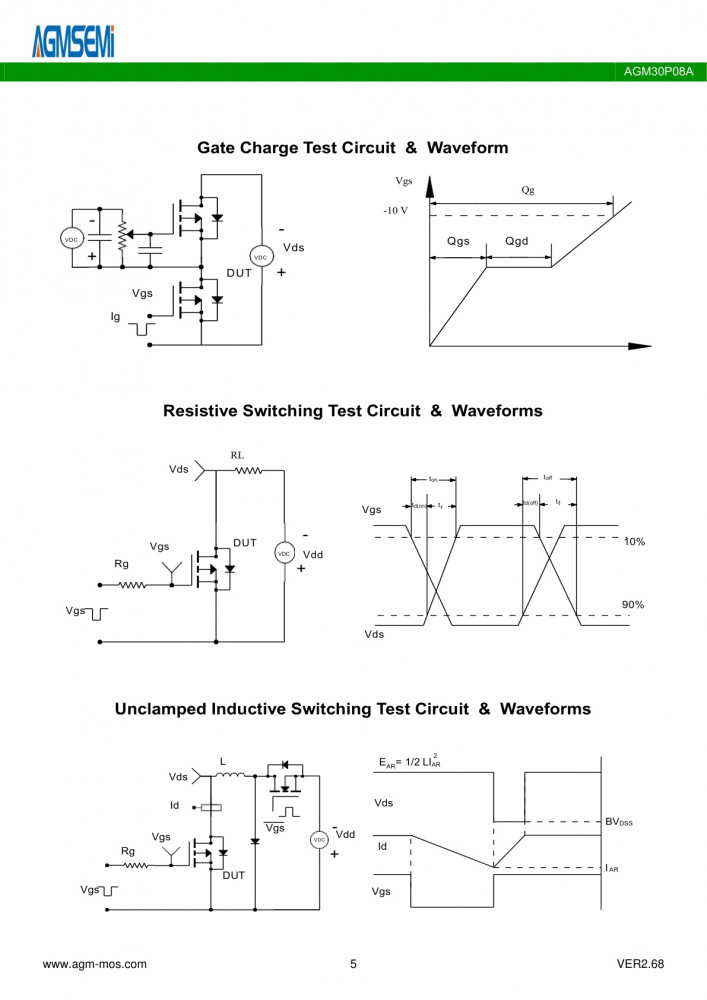AGM30P08A datasheet page 5
