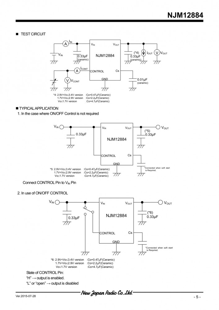 NJM12884 datasheet page 5