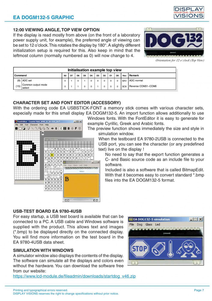 EA DOGM132W-5 documentation page 7