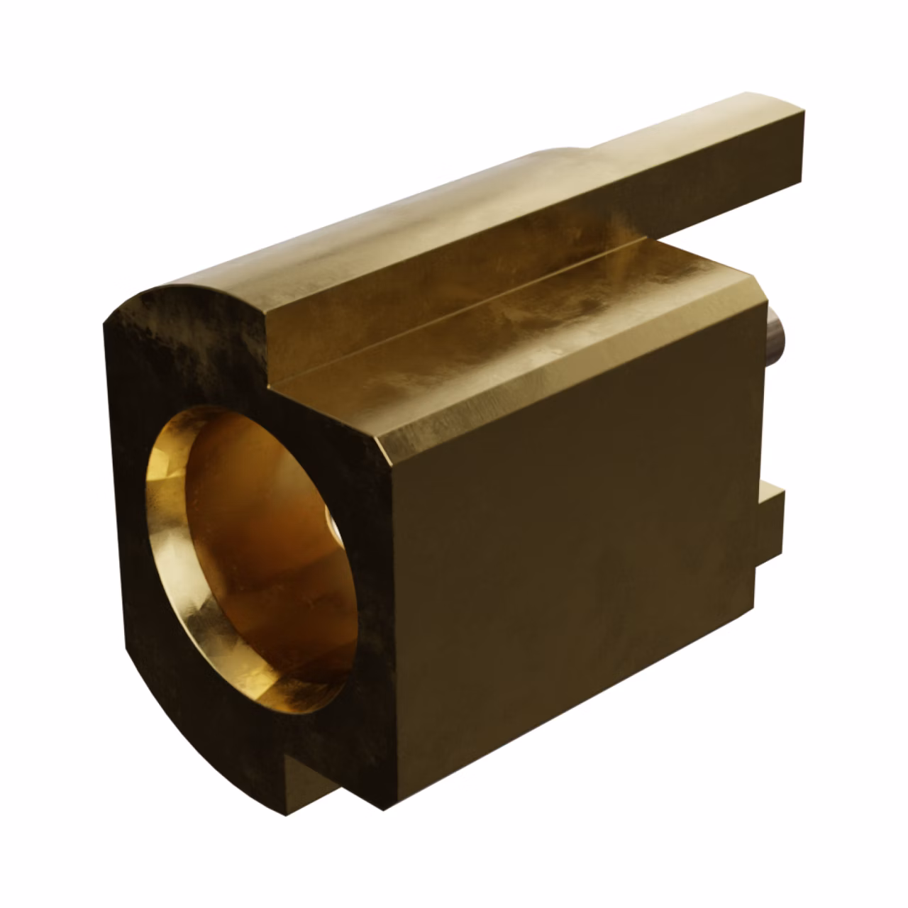 MCX Jack, Straight, PCB Receptacle, Edge Mount, Brass Body, Gold (Au) Plated, Tray, 75 Ohms for sale