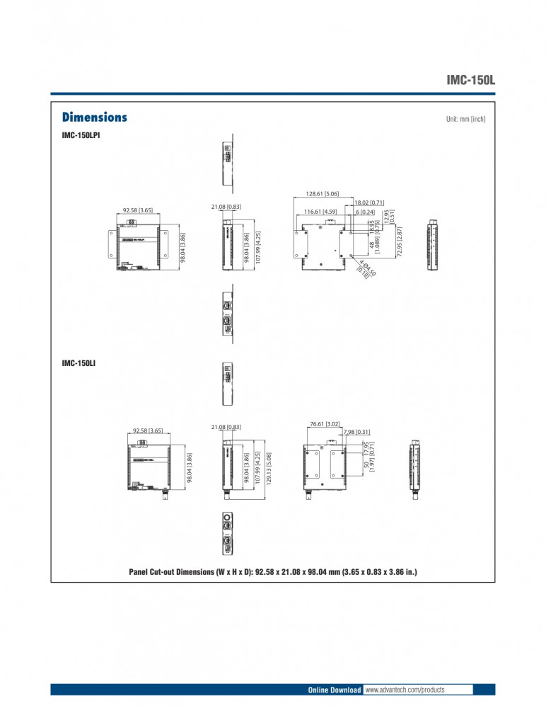 IMC-150LPI technical document page 2