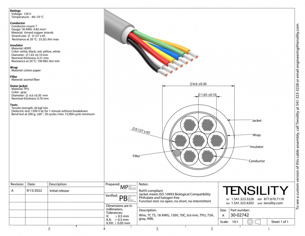Tensility International 30-02742 product drawing preview