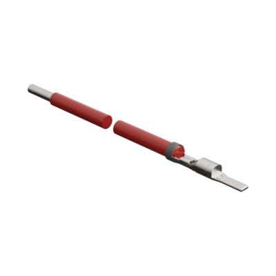 Pre-Crimped Lead Mizu-P25 Male-to-Pigtail, Tin (Sn) Plating, 75.00mm Length, 20 AWG, Red for sale