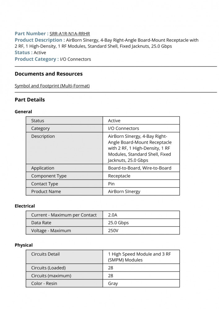 SRR-A1R-N1A-RRHR technical document image, page 1