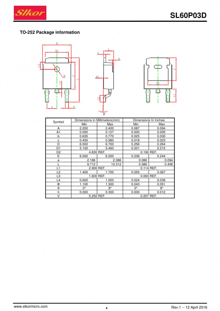 SL60P03D datasheet page 4