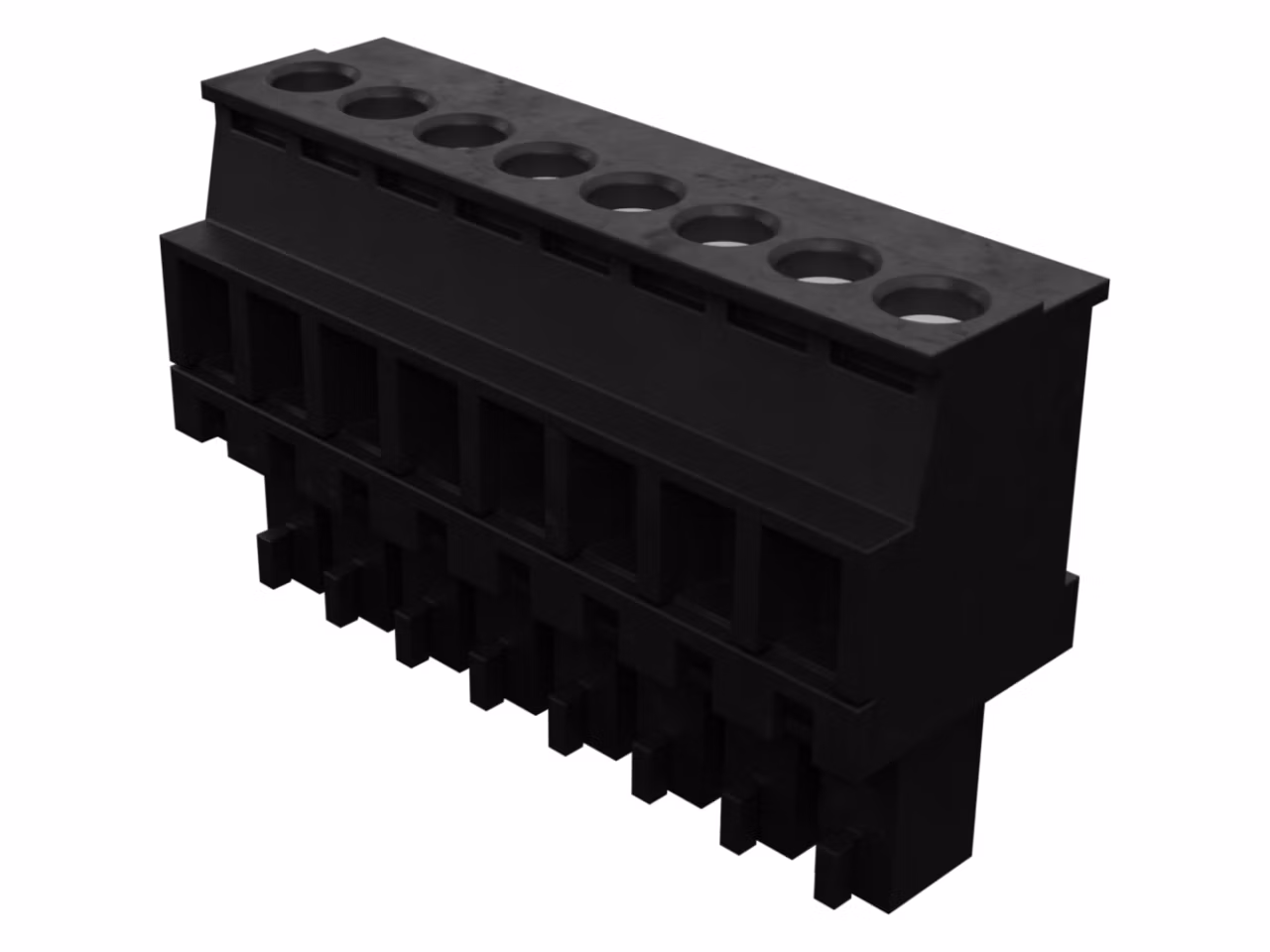 3.81mm Pitch Eurostyle Vertical Plug, with Standard Imprinting, Front Wire Entry, Black, 8 Circuits for sale