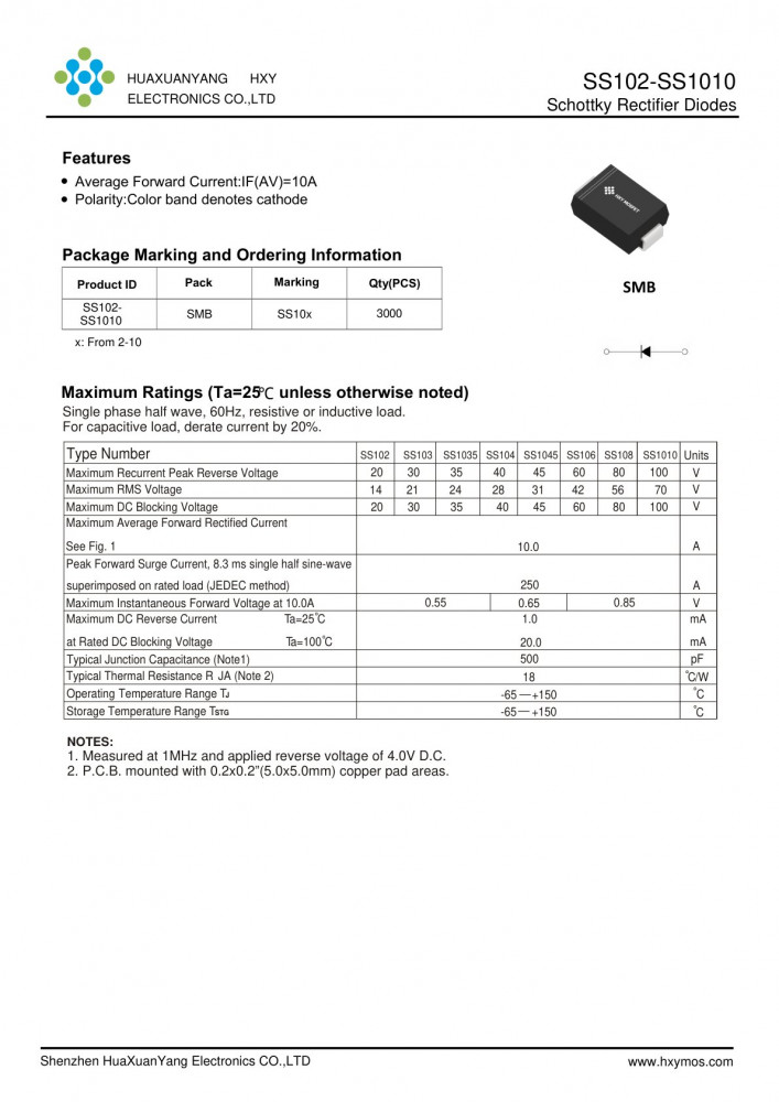 SS1045 datasheet page 1