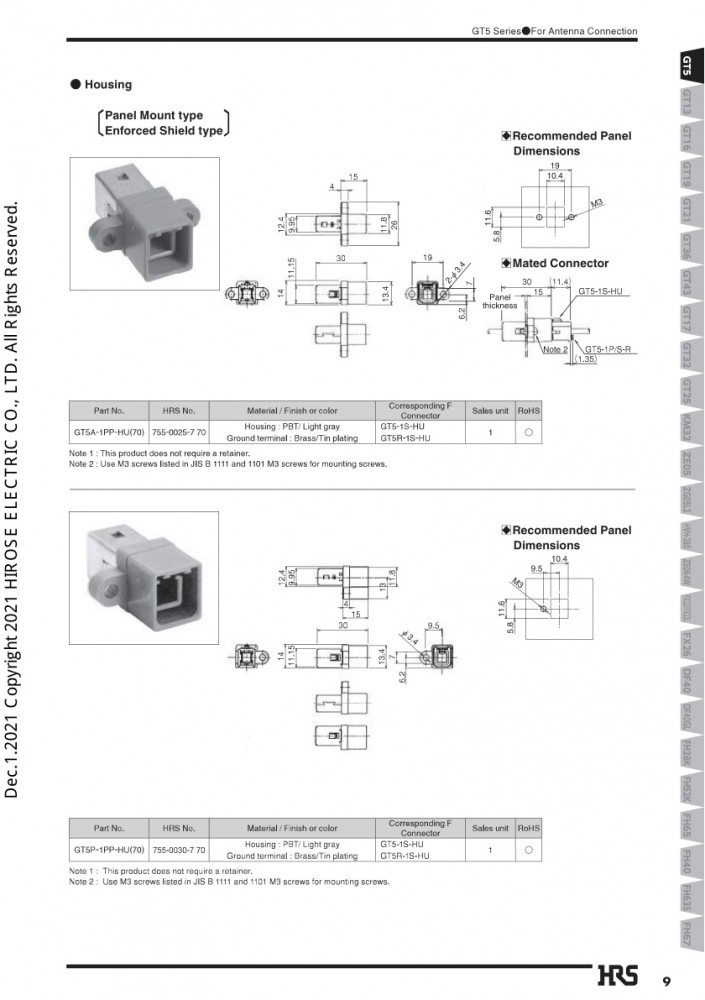 HRS GT5 series document page 6