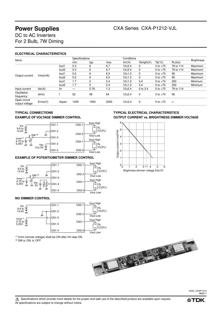 CXA-P1212-VJL technical document page 2
