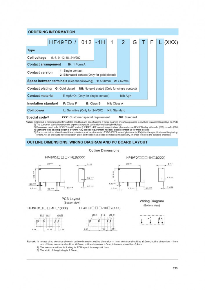 HF49FD datasheet page 2