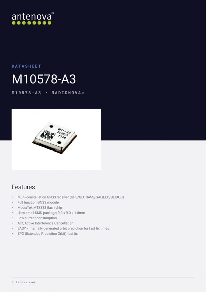 M10578-A3 datasheet page 1