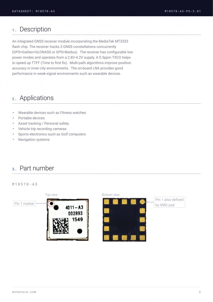 M10578-A3 datasheet page 3