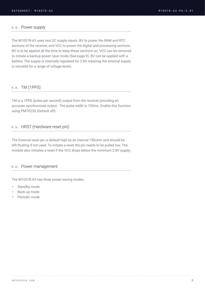 M10578-A3 datasheet page 9