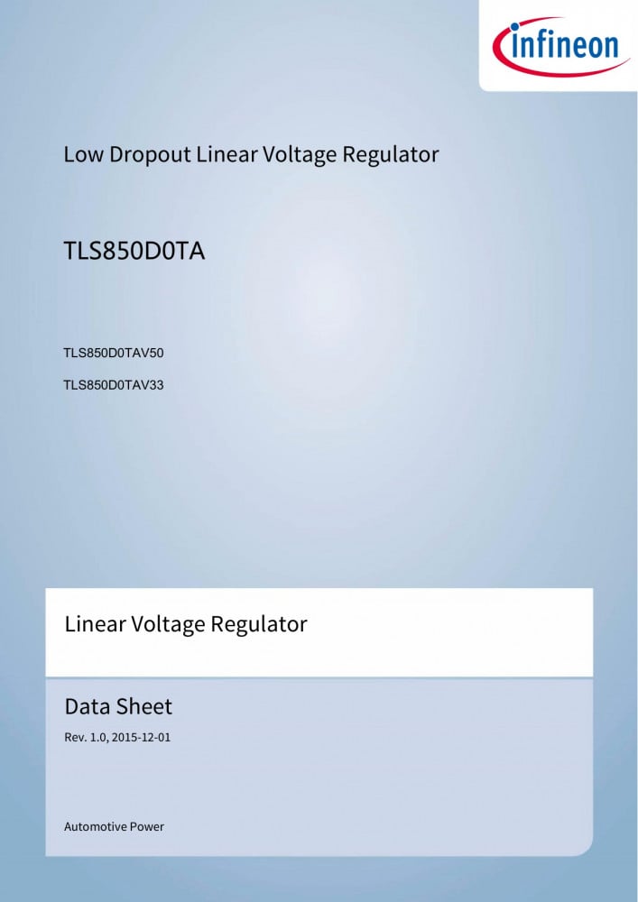 TLS850D0TA datasheet page 1
