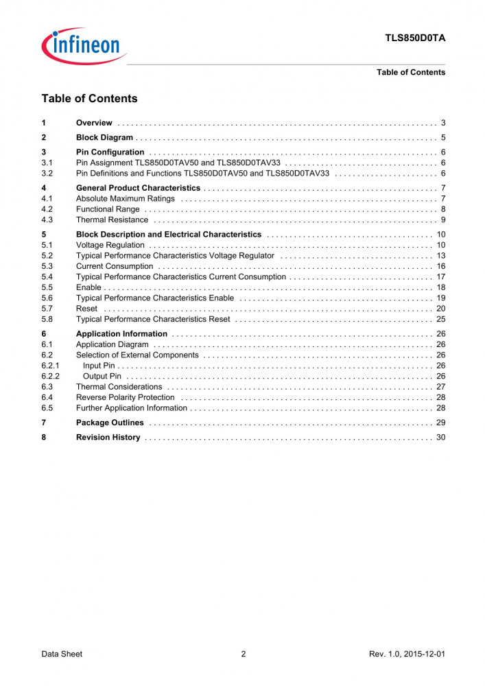 TLS850D0TA datasheet page 2