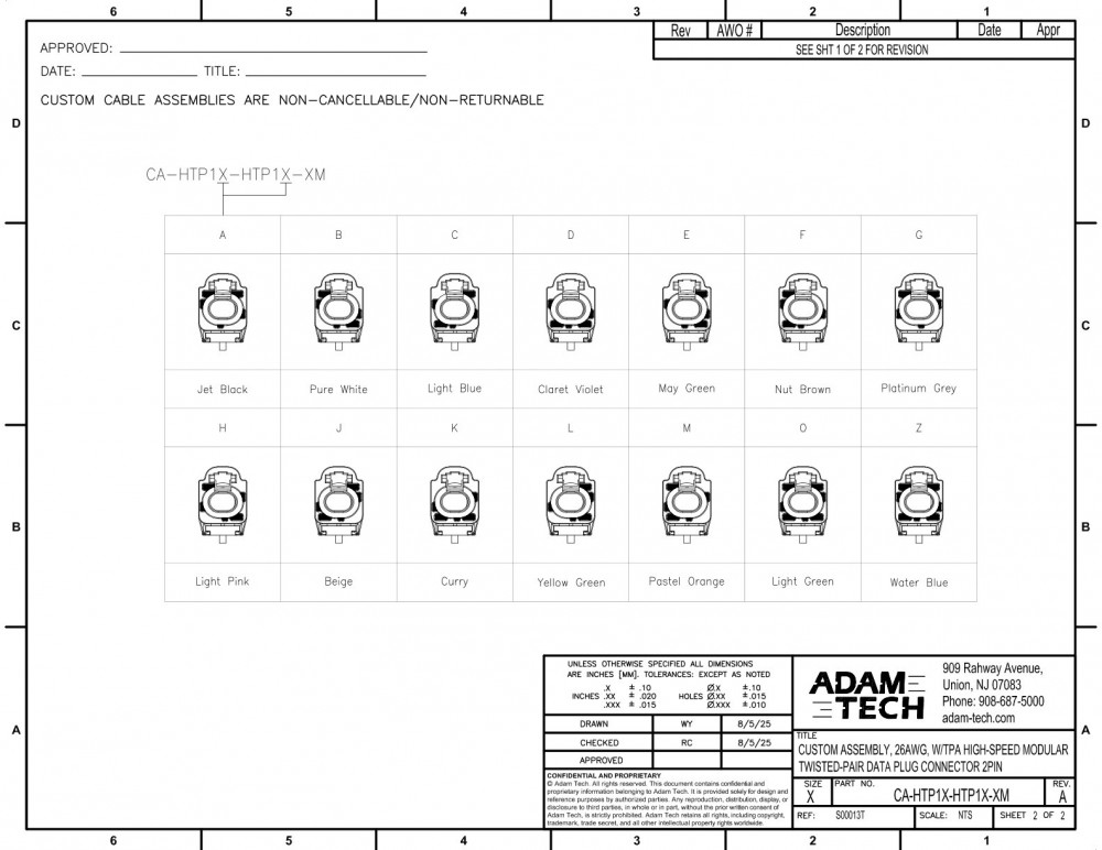 ADAM TECH CA-HTP1X-HTP1X-XM drawing, page 2