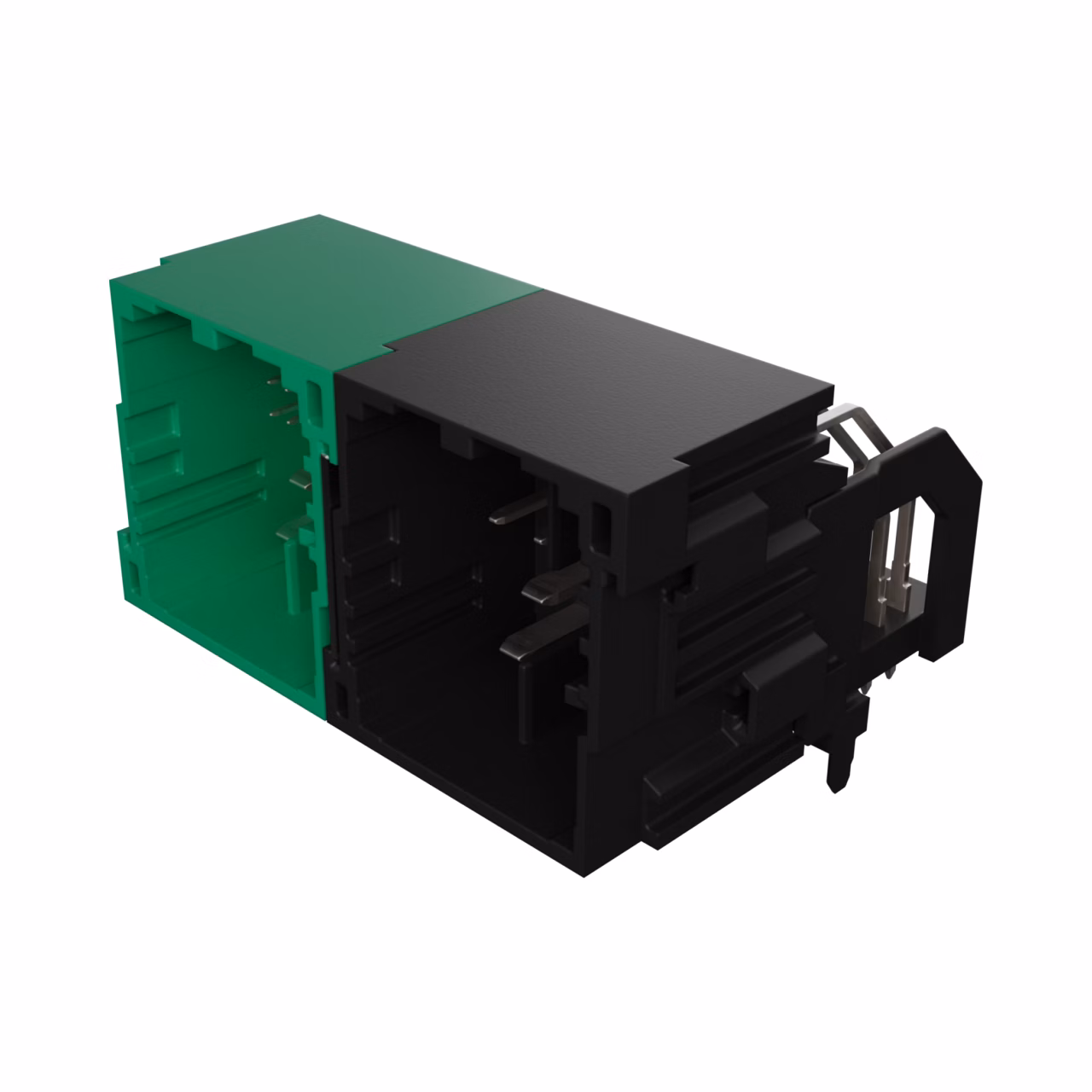 stAK50h 2 Bay Right-Angle Hybrid Header, 37 Circuits, Bay 1: 25 Circuits/Key 1/Green; Bay 2: 12 Circuits/Key 1/Black; Tube for sale