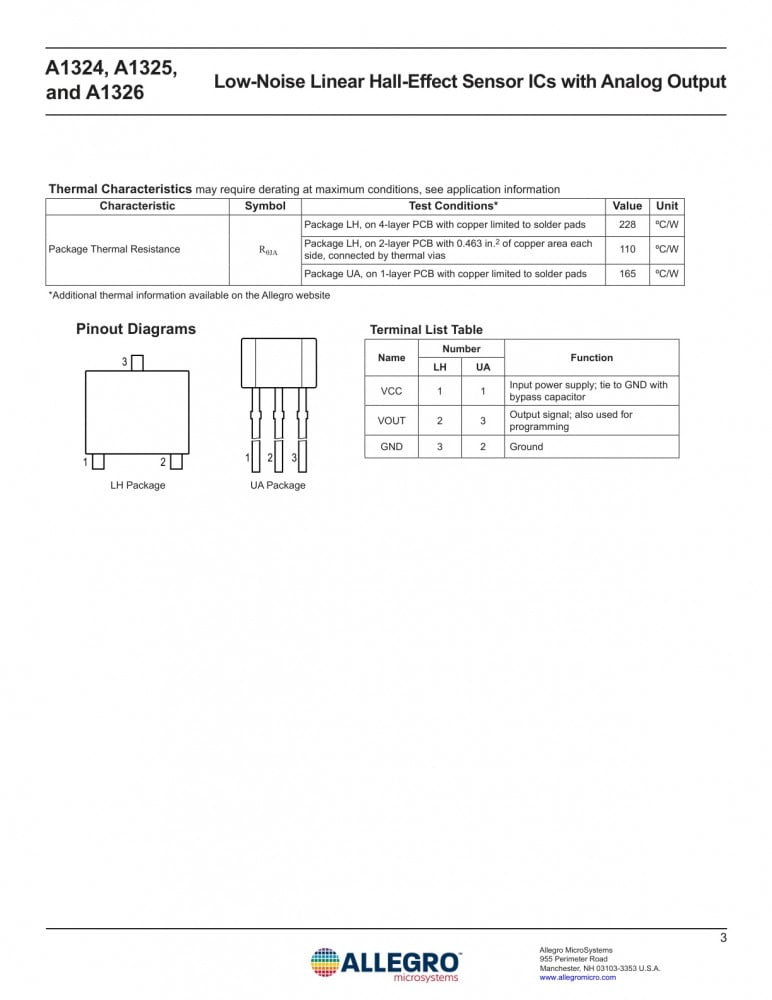 A1325 datasheet page 3