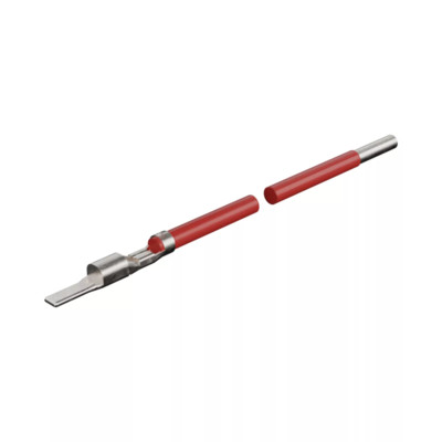 Pre-Crimped Lead Mizu-P25 Male-to-Pigtail, Tin (Sn) Plating, 75.00mm Length, 0.50mm² Wire, Red for sale