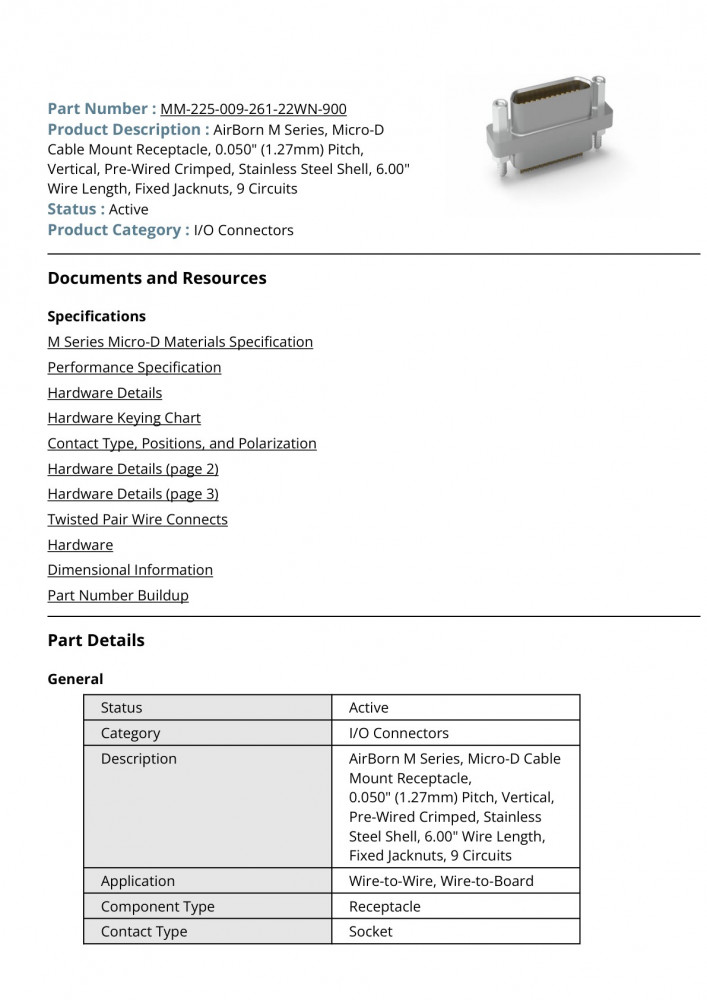 MM-225-009-261-22WN-900 technical document page 1