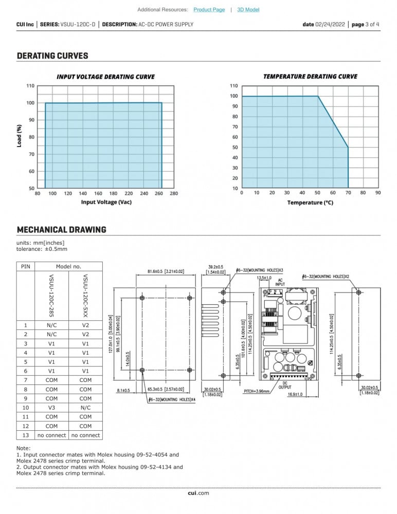 VSUU-120C-D512 datasheet page 3