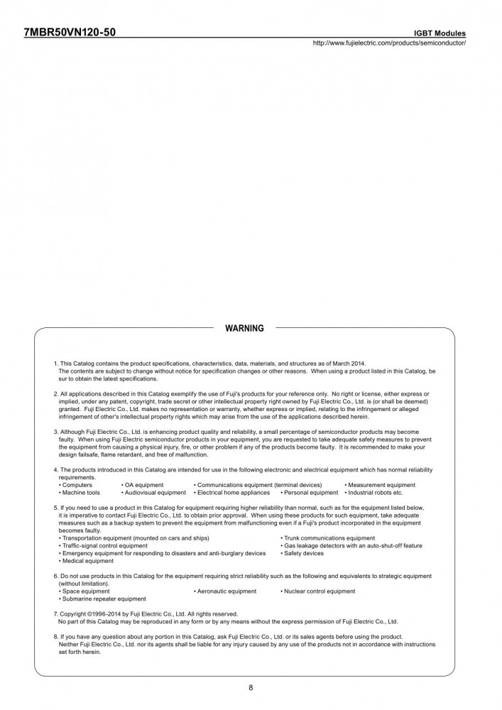 7MBR50VN120-50 datasheet page 8