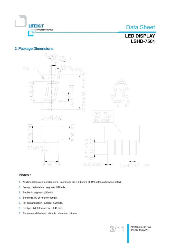 LSHD-7501 datasheet page 4