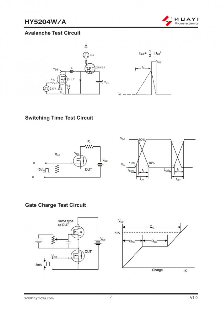 HY5204W datasheet page 7