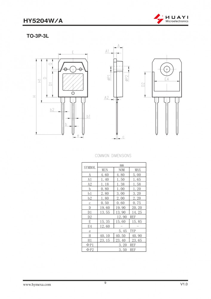 HY5204W datasheet page 9