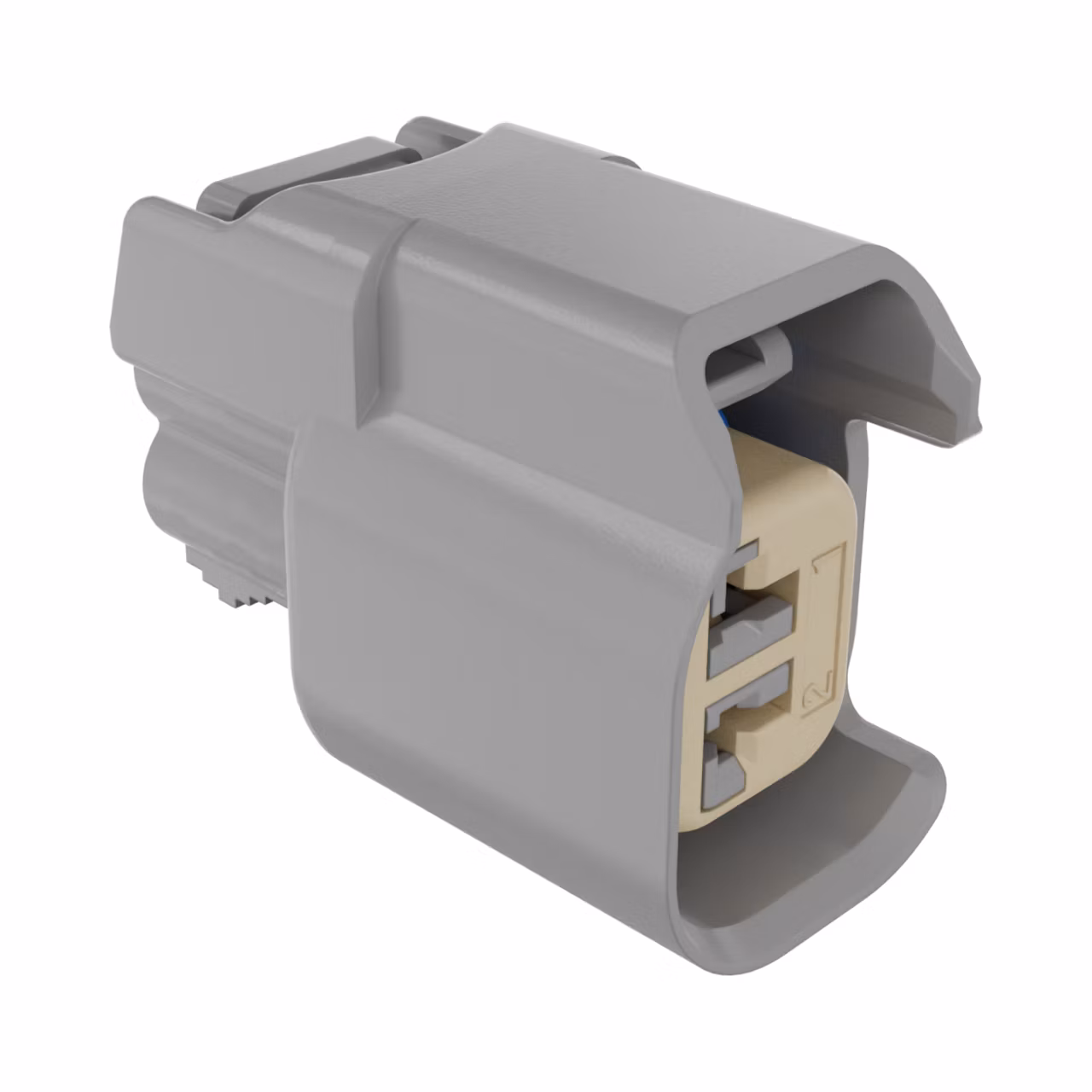 MX150 Cable-Sealed Female Connector Assembly, Single Row, 2 Circuits, Keying Option D, Light Gray for sale