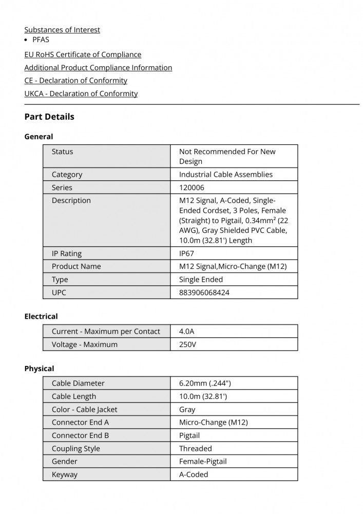 Molex M12 cordset drawing page 2