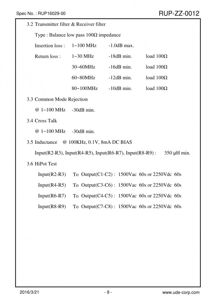 RUP-ZZ-0012 datasheet page 10