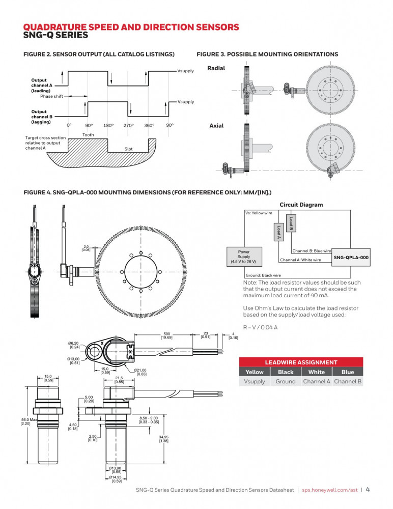 Honeywell SNG-Q Series datasheet page 4
