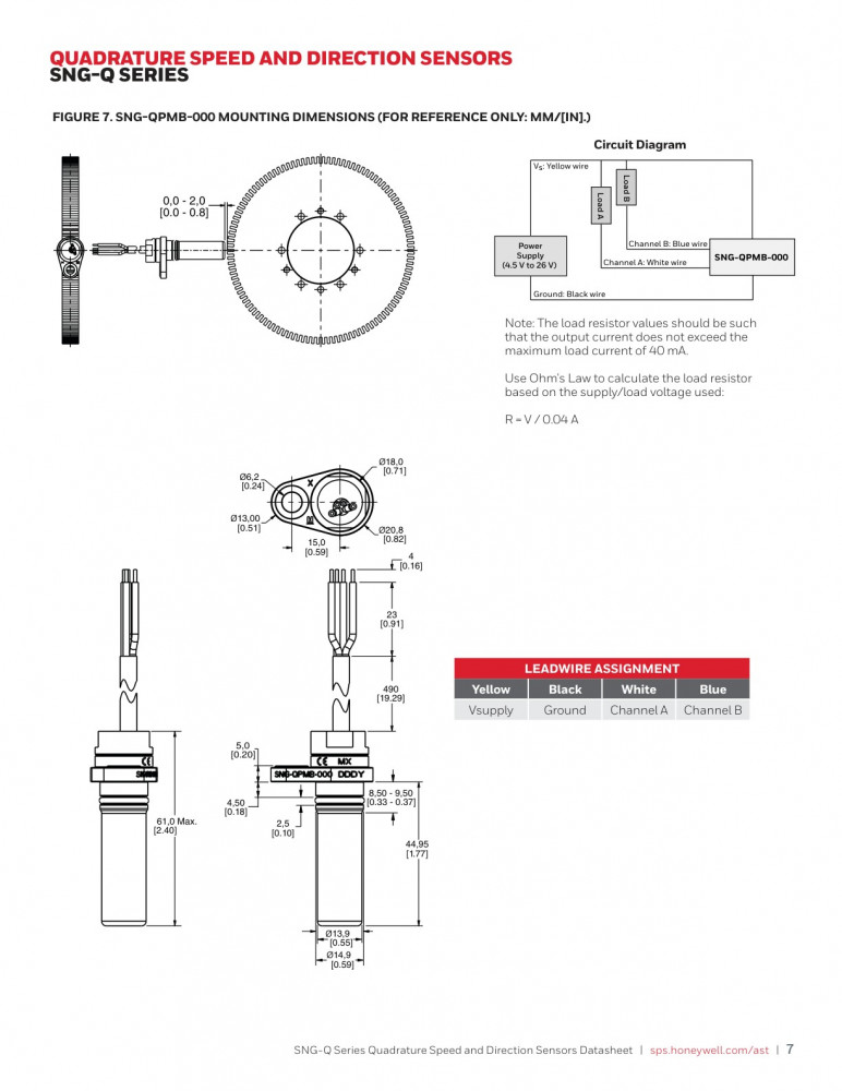 Honeywell SNG-Q Series datasheet page 7