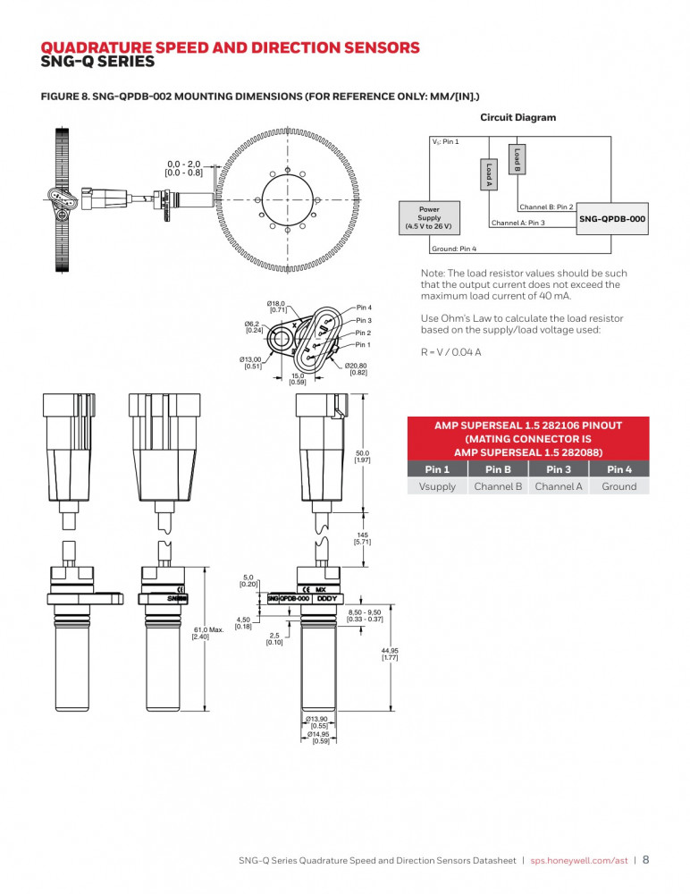 Honeywell SNG-Q Series datasheet page 8