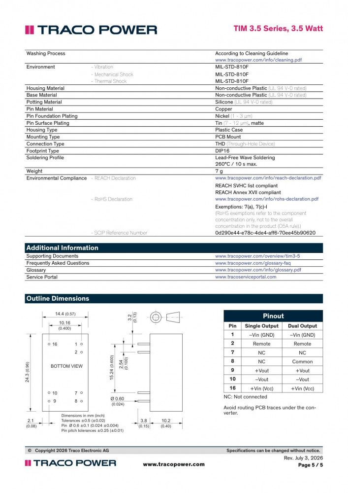 TIM 3.5 series datasheet page 5