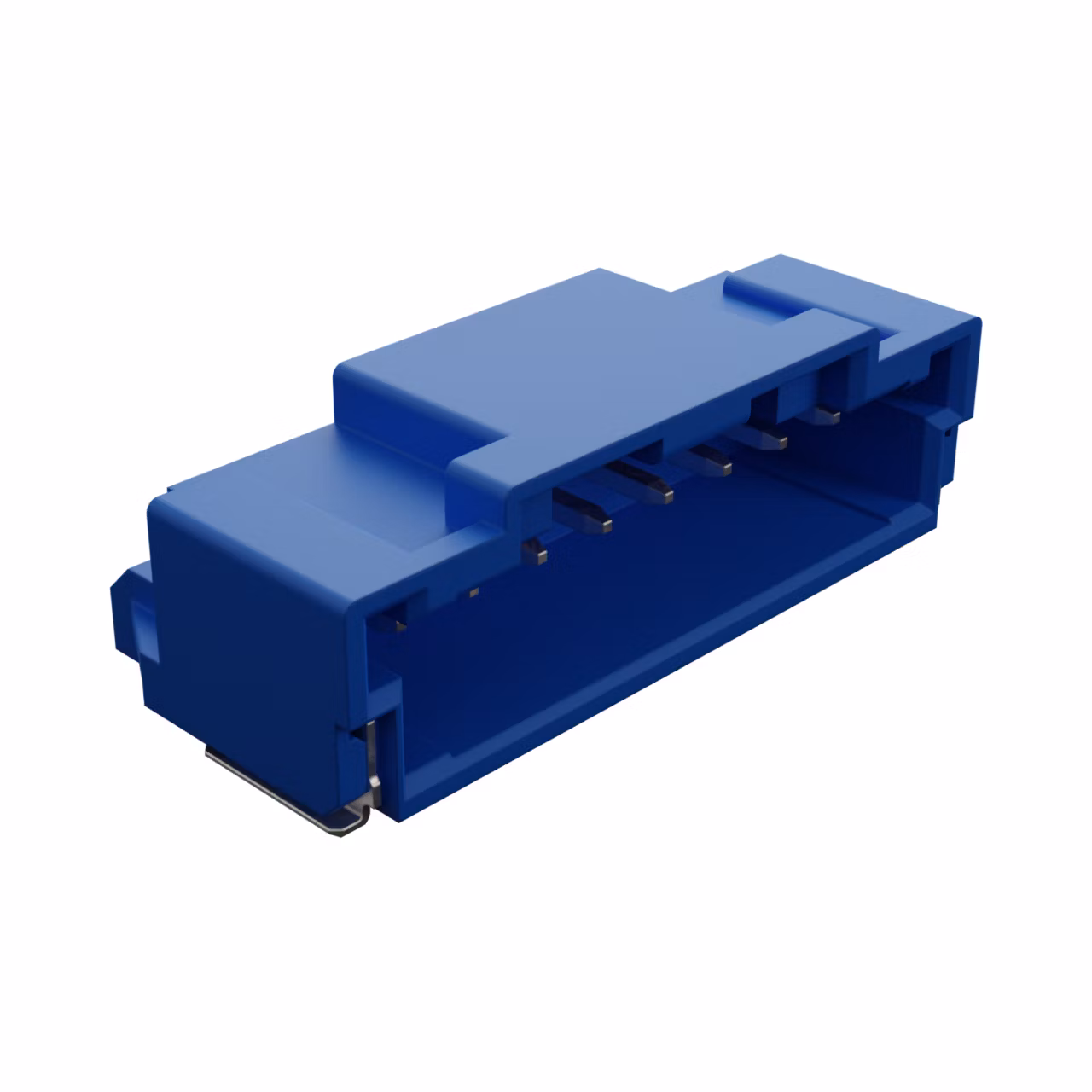 DuraClik Wire-to-Board Header, Single Row, Right-Angle, 8 Circuits, Tin (Sn) Plating, Blue for sale