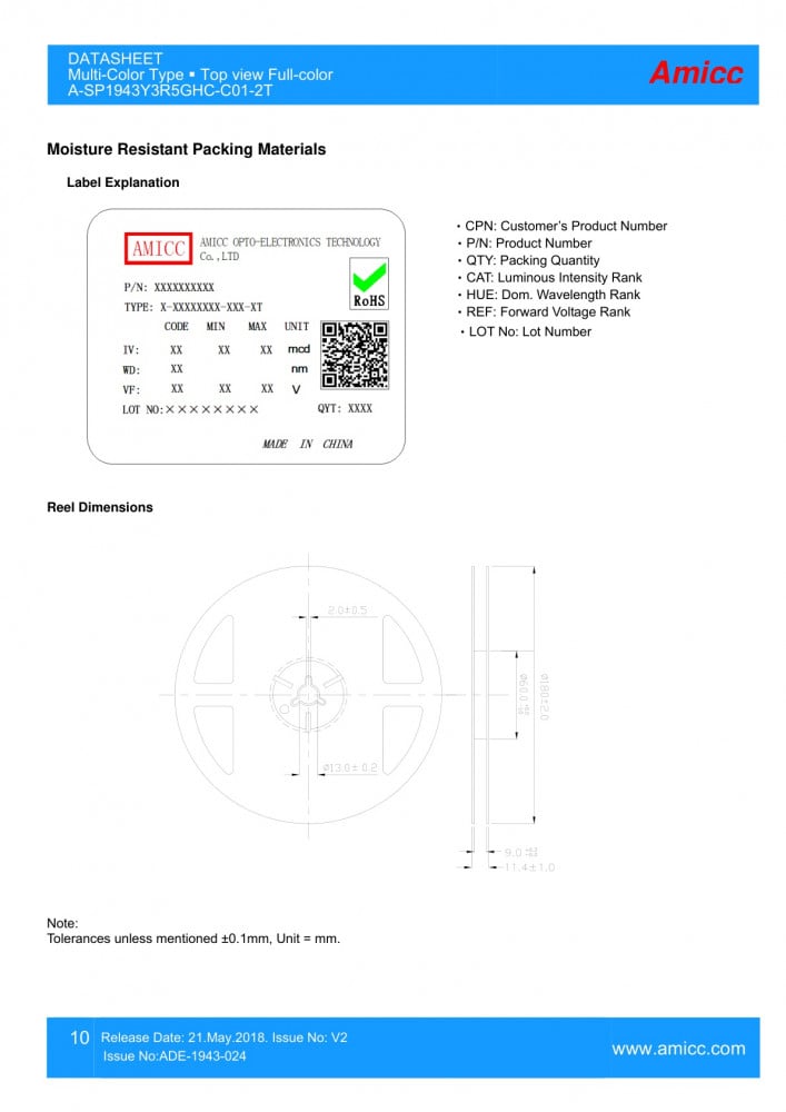 A-SP1943Y3R5GHC-C01-2T datasheet page 10