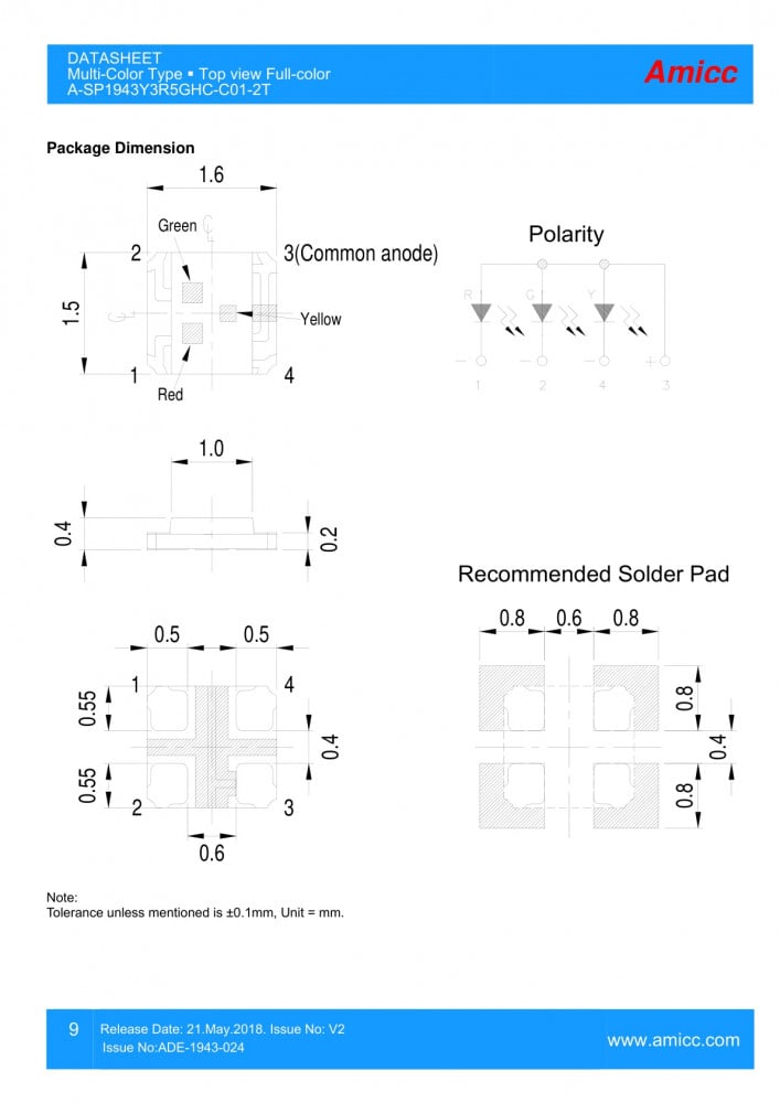 A-SP1943Y3R5GHC-C01-2T datasheet page 9