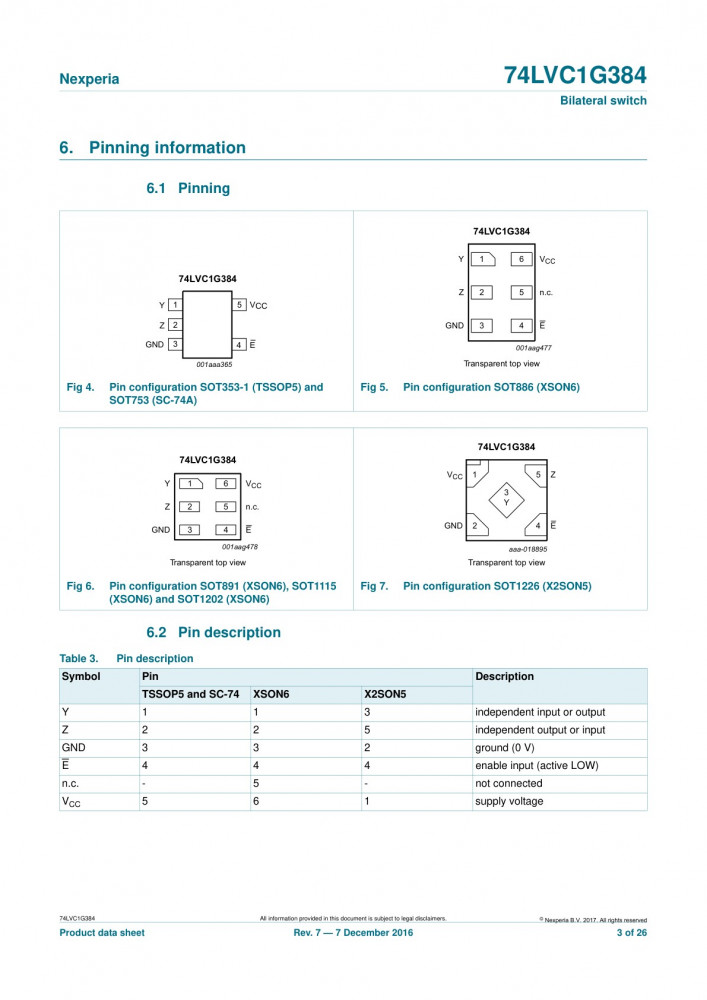 74LVC1G384 document page 3