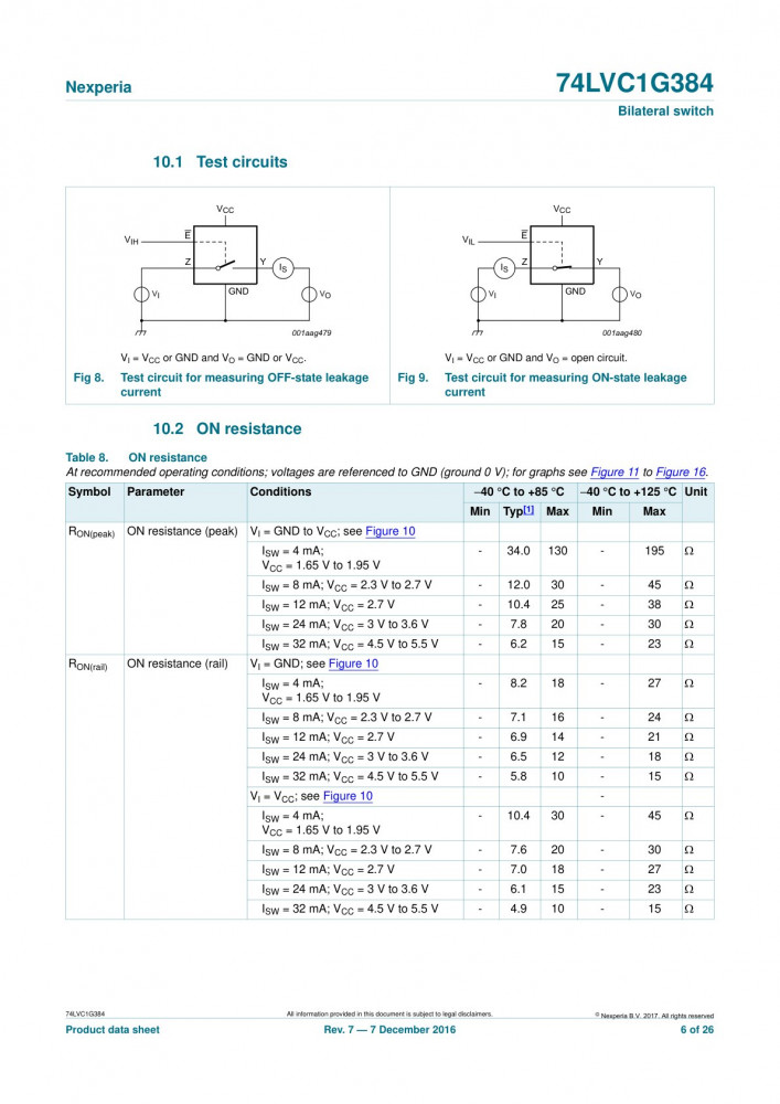 74LVC1G384 document page 6