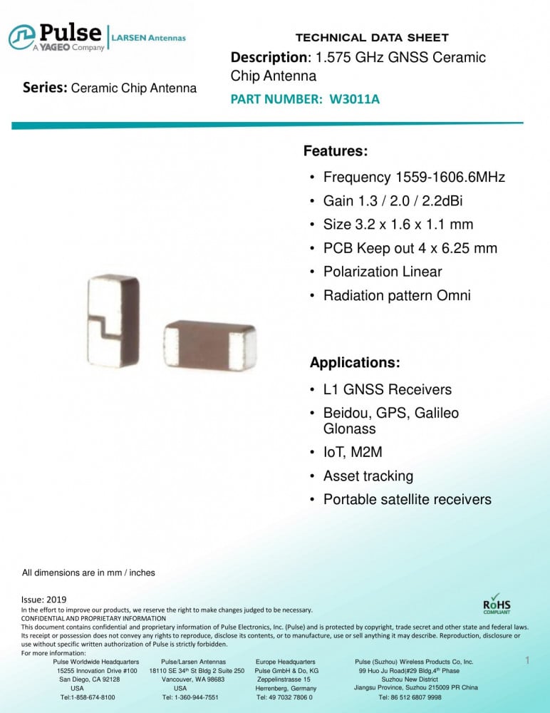 W3011A technical document page 1